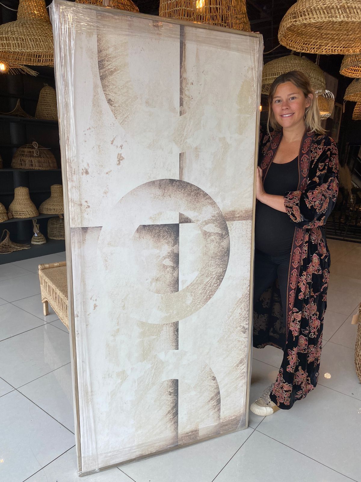 Canvas Circulo Beige – depareddeco